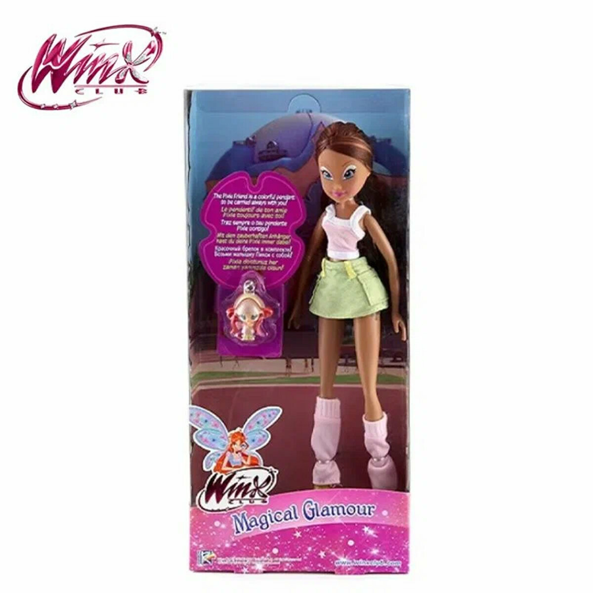 Giochi Preziosi Winx Club Magical Glamour Layla Aisha / клуб винкс Подвески с эльфами и феями, Детские модные куклы