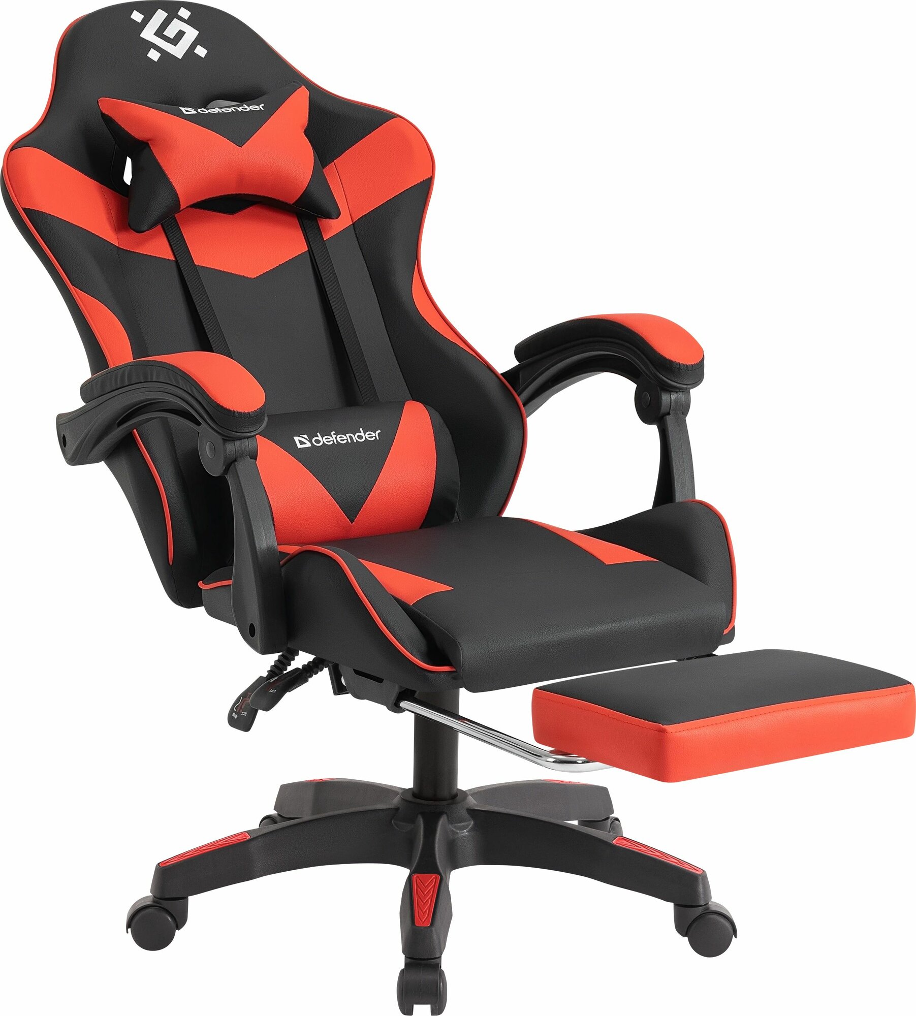 Игровое кресло Defender Tornado Чер/крас, класс3, PU, подножка