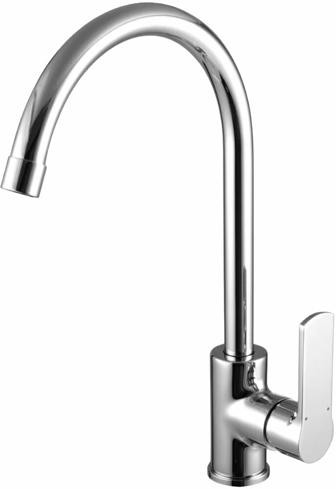 Смеситель для кухни Lemark plus Grace LM1505C с поворотным изливом, хром, глянцевый, однорычажный, латунный, с керамическим картриджем