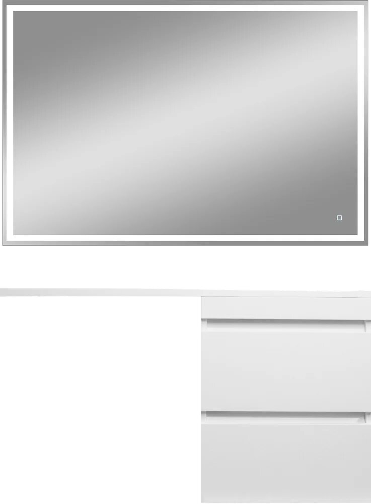 Мебель для ванной комнаты Style Line Даллас 115 R Люкс Plus подвесная, зеркало DIWO Дмитров