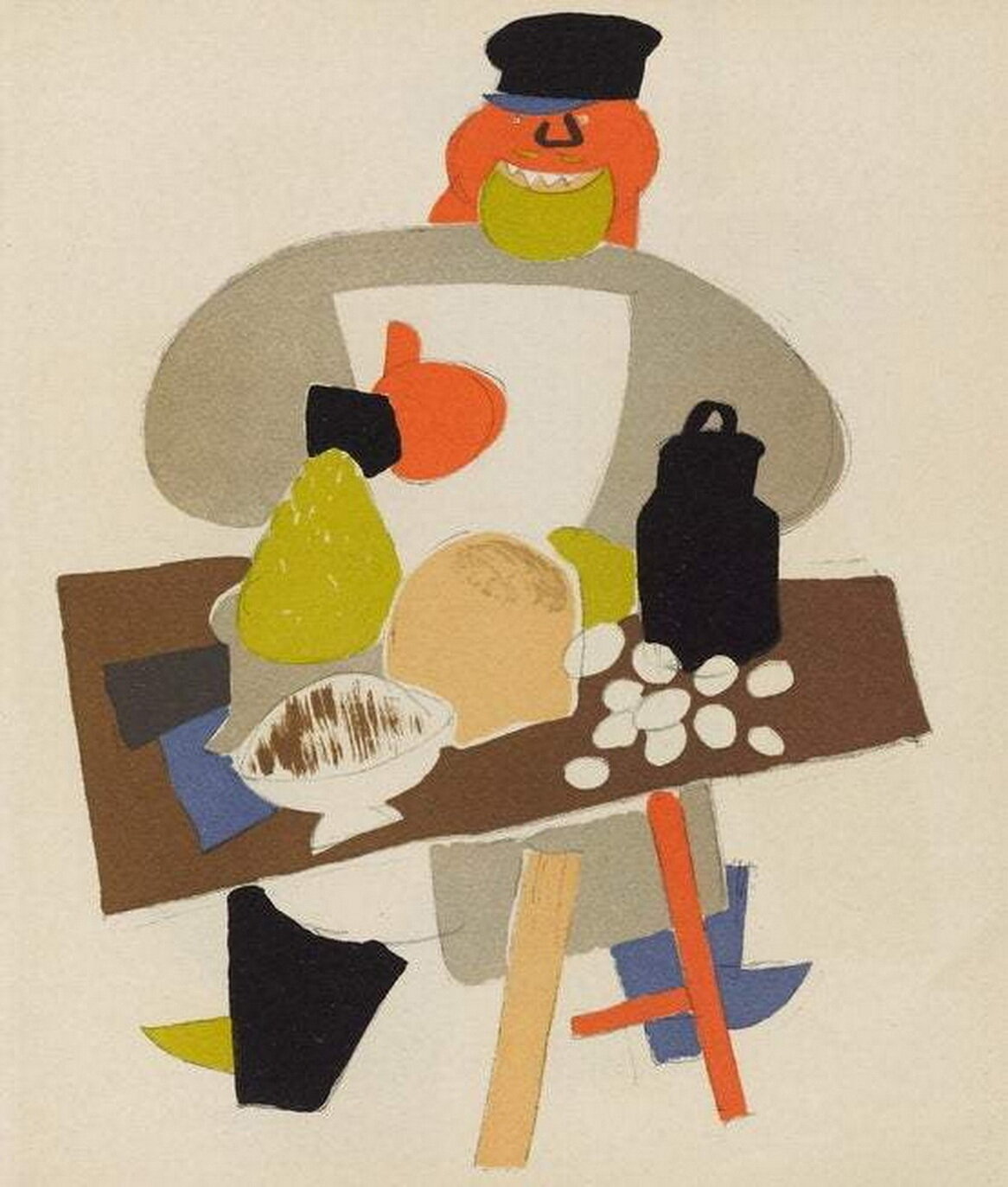 Плакат, постер работа Владимира Лебедева на бумаге, размер 21х30см