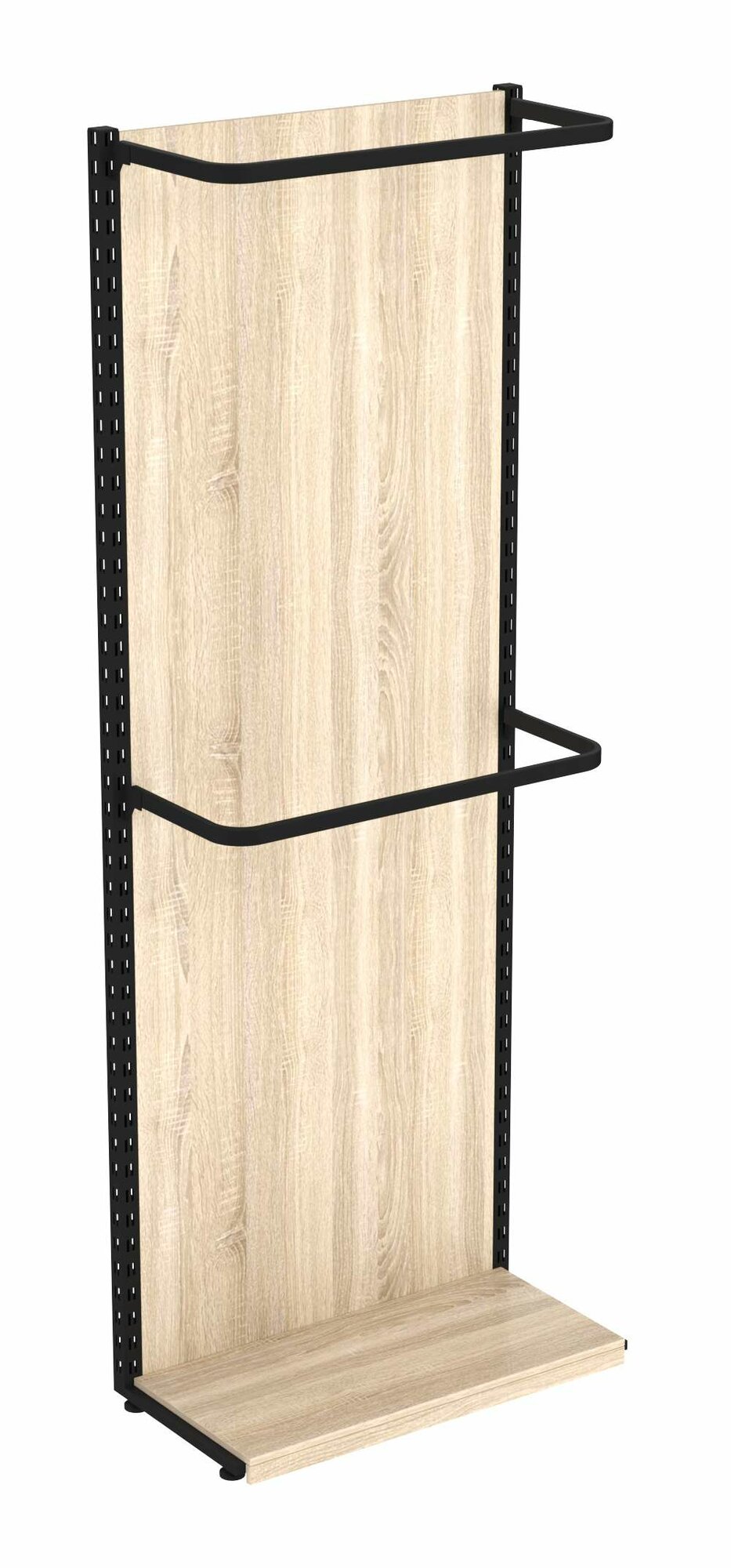 Пристенная система с П-образными поручнями для одежды лофт №1-ЗС 900мм, Дуб сонома