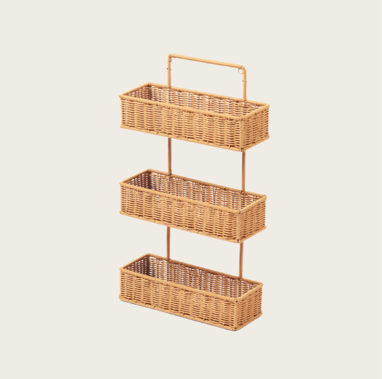 Полка Настенная Прямая, Длинные однослойные стены, светлый цвет, 31х12х55 см