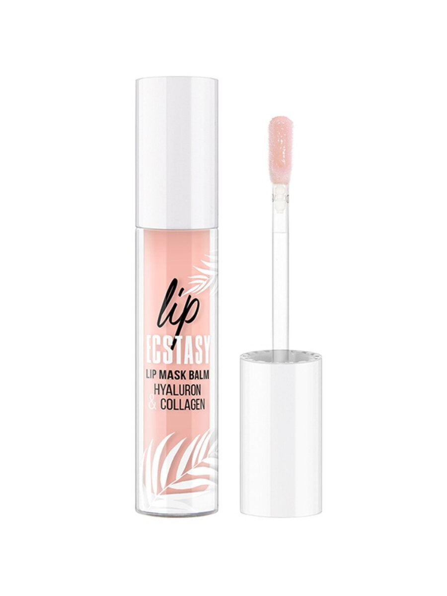 Маска-бальзам для губ LUXVISAGE LIP ECSTASY Hyaluron & collagen тон 602 Peach
