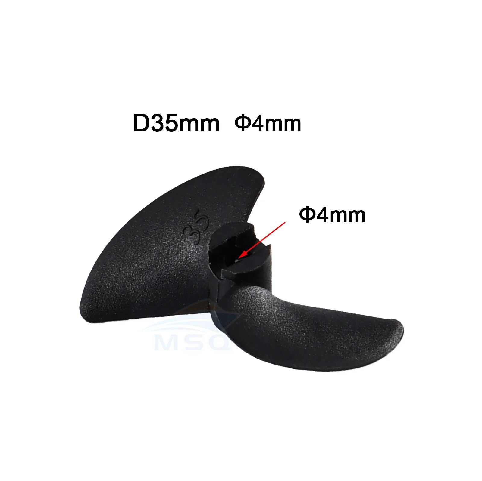 Нейлоновый пропеллер D35x4mm для лодки