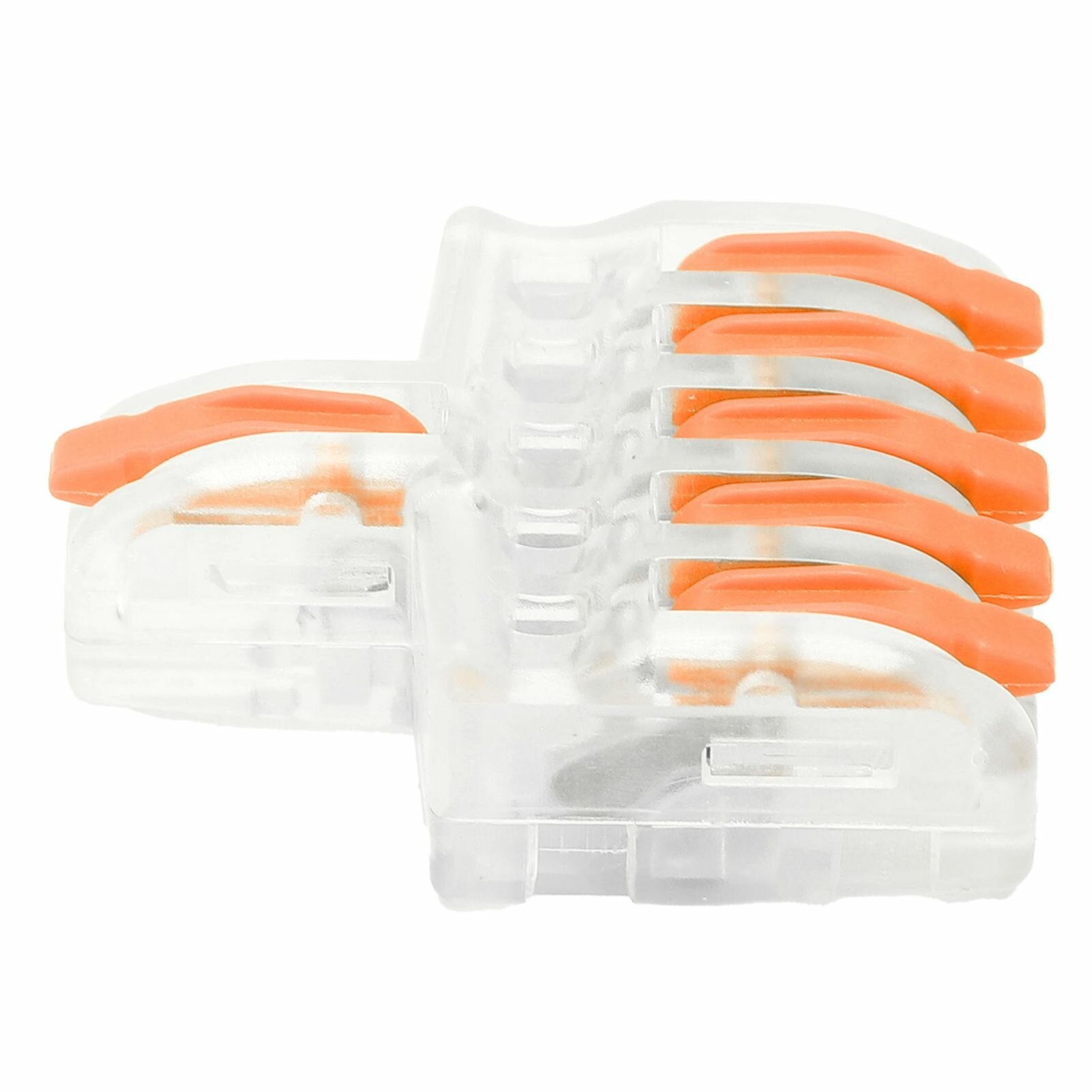 20 шт, быстрый разъем для проводов, клеммная колодка SPL, медный провод типа T, разветвитель линии 5 на 1 (оранжевый)