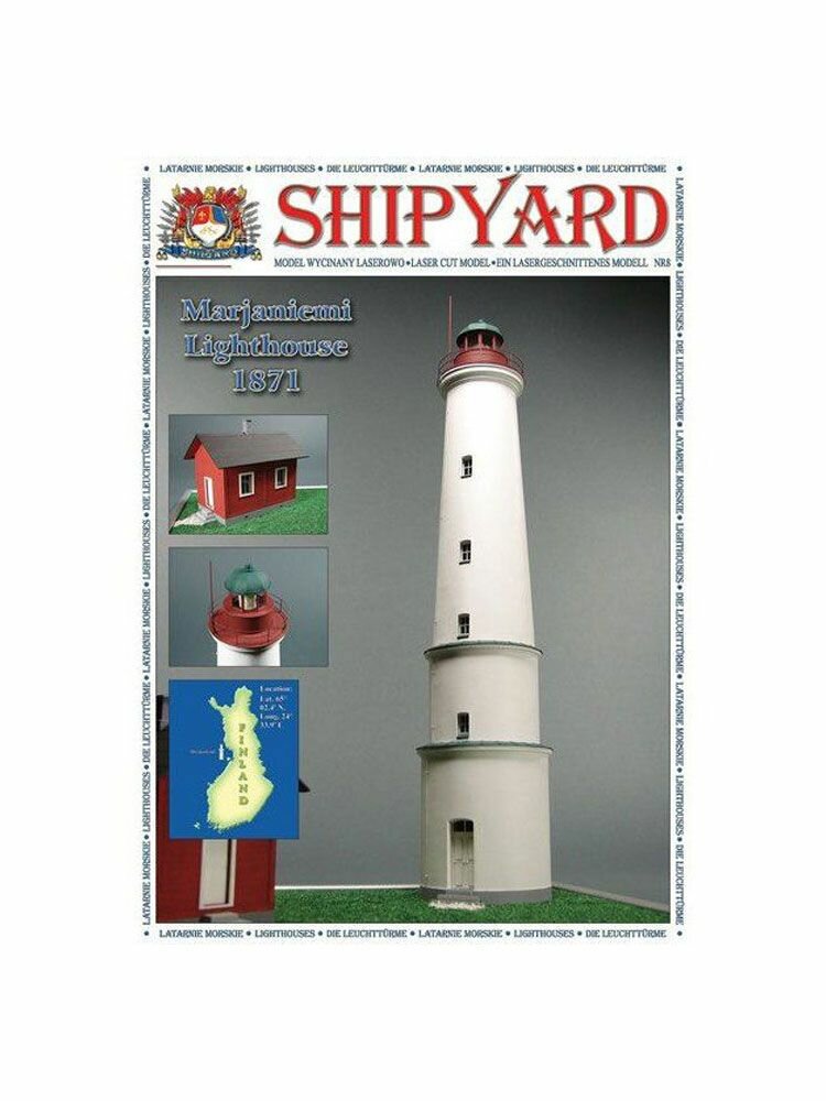 Сборная картонная модель Shipyard маяк Lighthouse Marjaniemi (№11), 1/72 - ML011