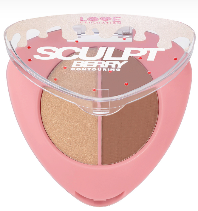 Палетка для контуринга лица Love Generation SculptBerry шелковистая текстура, № 01 Cocoa Milk, 6г