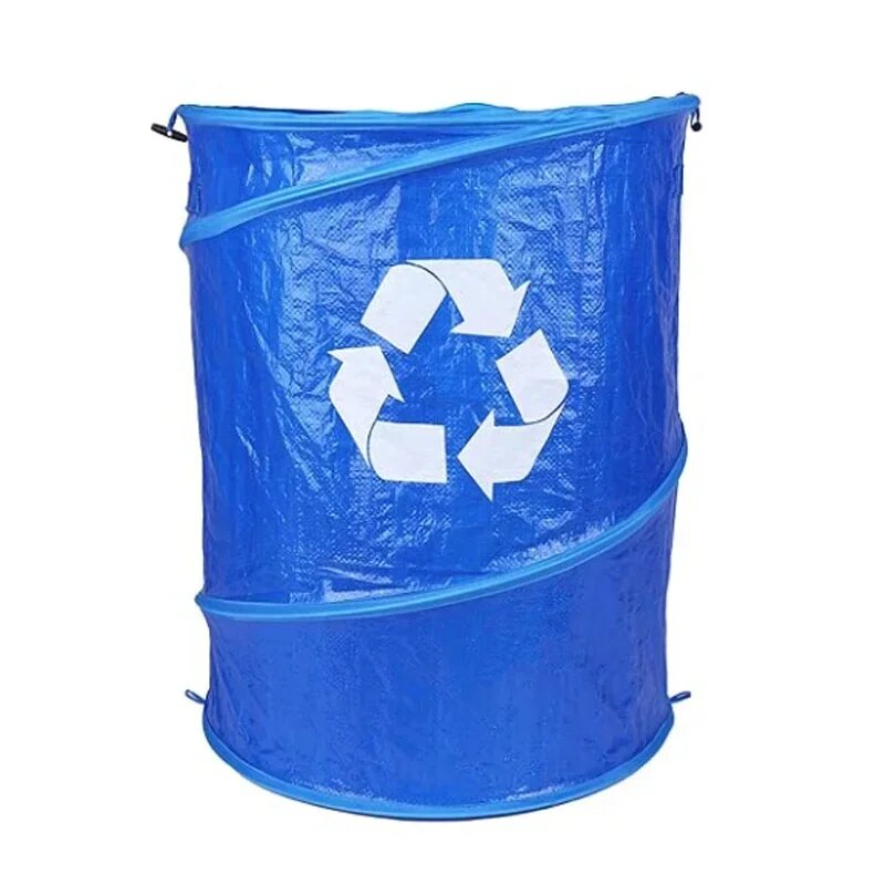 Портативный пластиковый мусорный бак 110л Blue