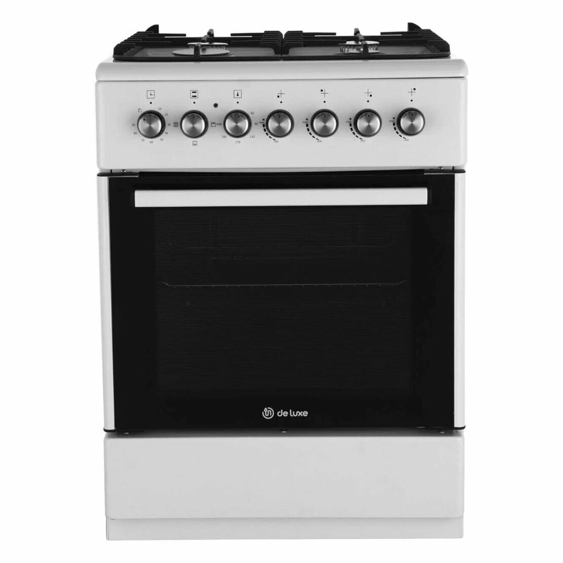 Плита комбинированная De Luxe 606040.01гэ-001(кр) ЧР, духовка 64 л, 4 конфорки, белый