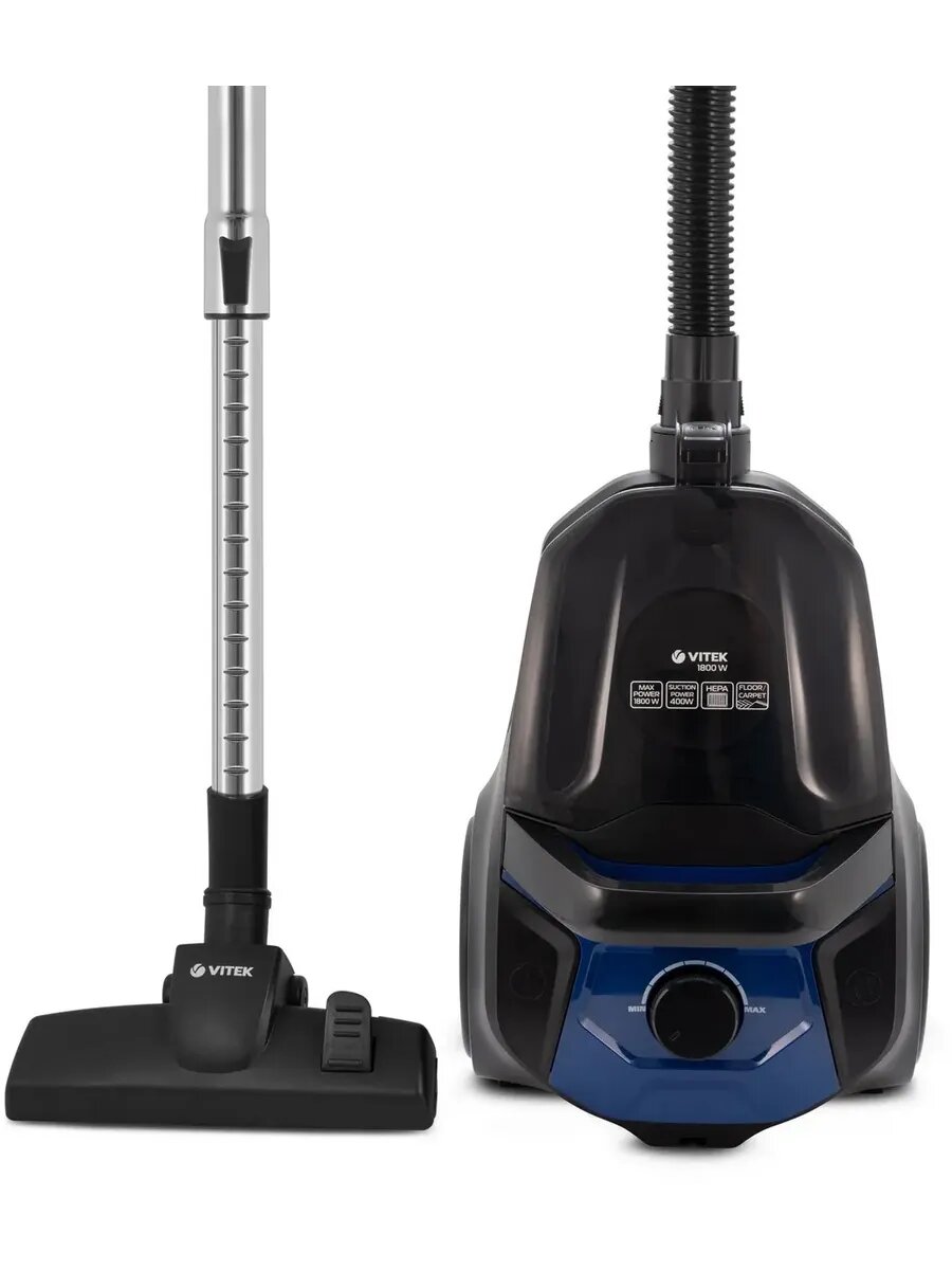 Пылесос бытовой безмешковый VT-1829 1800Вт Черный