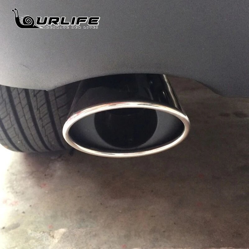 304 нержавеющая сталь хвост горло глушитель подавление шума для 2009 до 2016 Renault koleos стайлинга автомобилей Accessiores, SLIVER 1 PCS