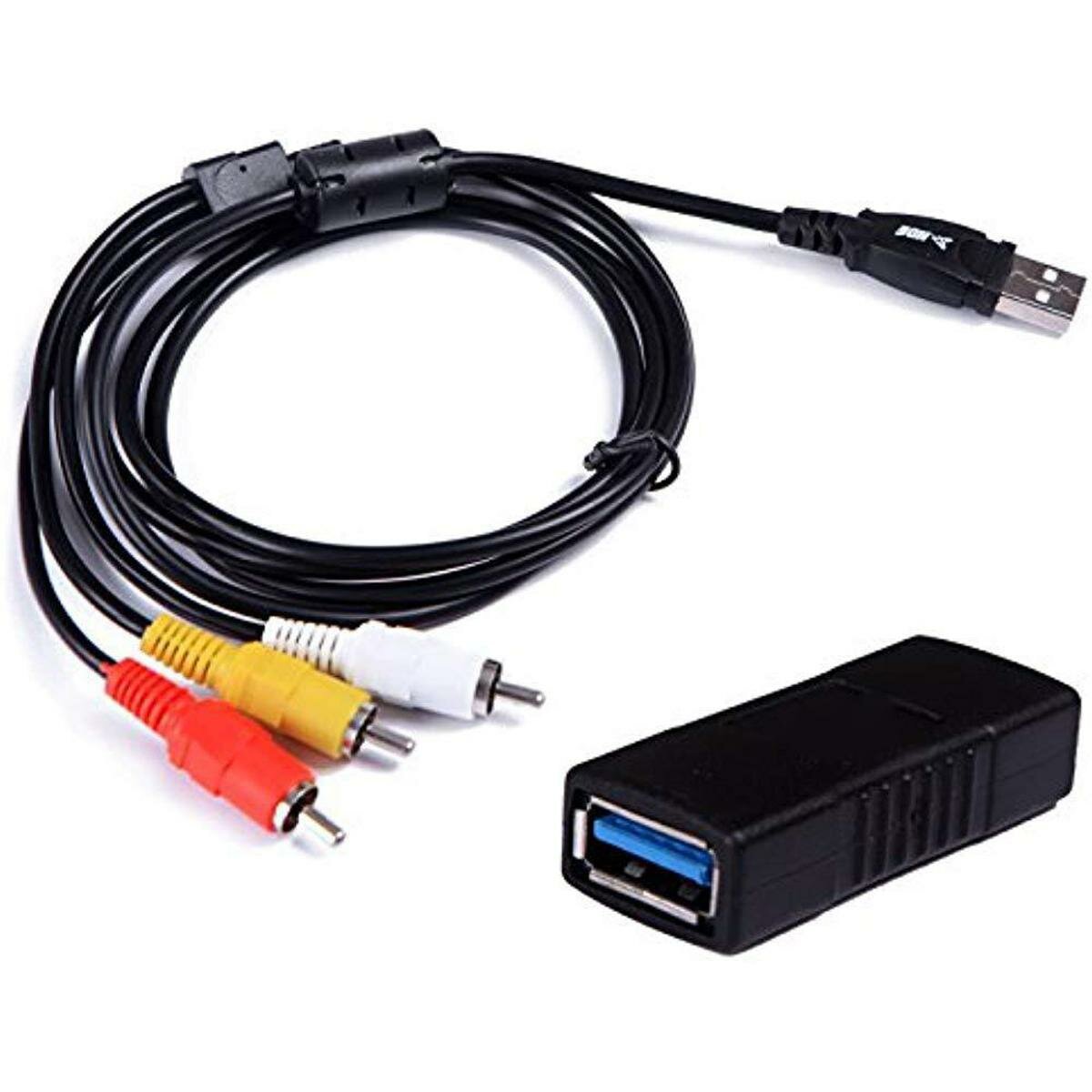 RCA-USB аудио/видео A/V кабель для видеокамеры для ТВ/ПК + USB 3.0 F/F адаптер
