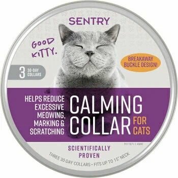 Ошейник для кошек NEW SENTRY Calming Collar успокаивающий с феромонами, упаковка 3 шт.