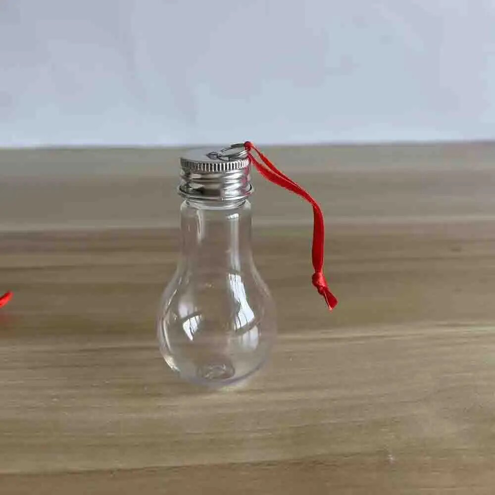 Прозрачная бутылка с лампочкой 50 мл silver 50ml