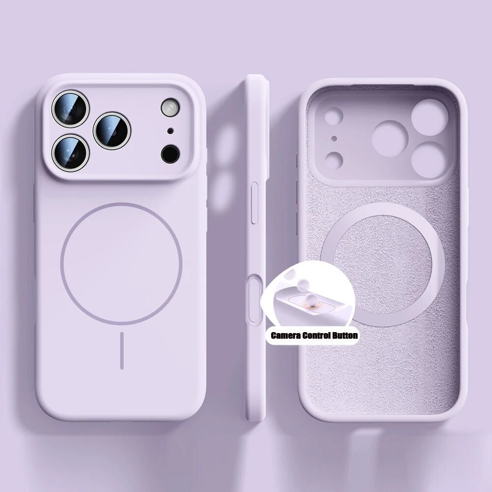 Белый/LightPurple чехол для iPhone 17 Air Magsafe