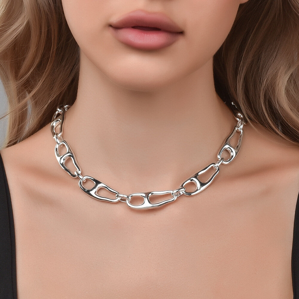 Колье, длина 40 см, Silver — фото 1