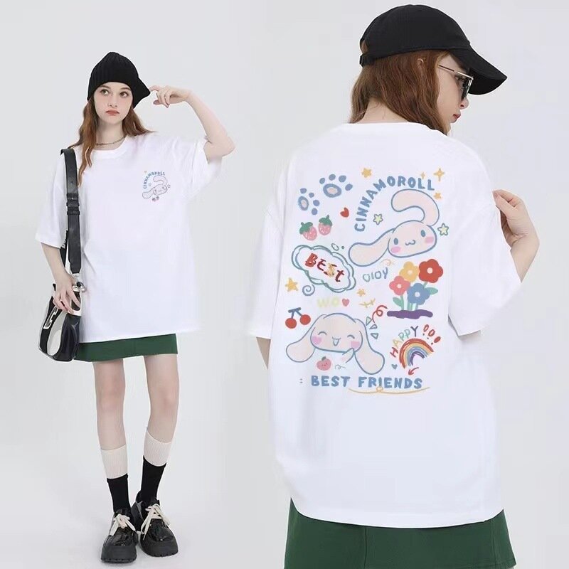 Футболка Mingchuang Premium Cute Sanrio, Cinnamon Dog, белая, размер XXL