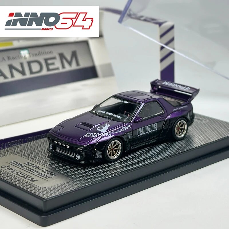 INNO 1:64 RX7 FC3S PANDEM ROCKET BUNNY модель автомобиля из фиолетового металла