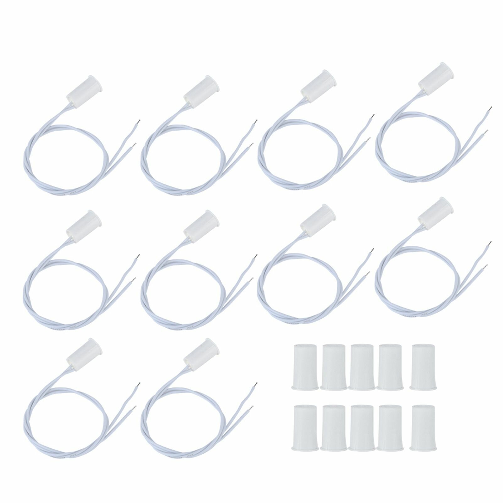 10 шт. Проводные датчики двери и окна, магнитный выключатель для домашней сигнализации