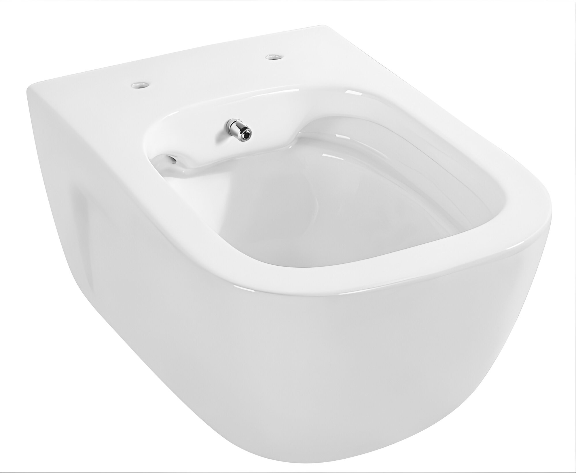 Унитаз подвесной Aqua Toria вулкан безободковый, дюропласт, 2й микролифт, быстросъем, с распылителем биде, белый