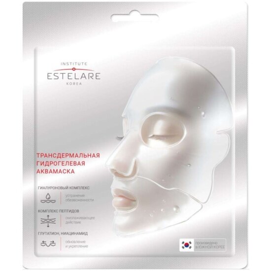 Трансдермальная гидрогелевая аквамаска для лица Institute Estelare с гиалуроновым комплексом 34 г