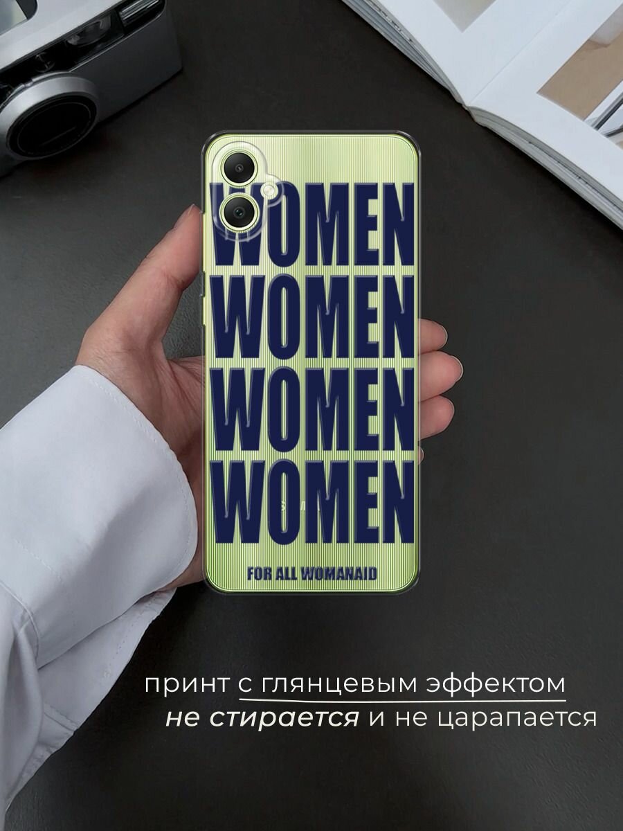 Чехол на Samsung Galaxy A05 / Самсунг Галакси A05 с принтом Woman blue — фото 1