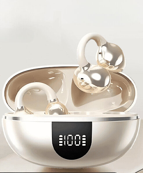 Наушники беспроводные спортивные, Bluetooth 6.0 мгновенное подключение, Интеллектуальное шумоподавление голосовой связи, Наушники беспроводные с микрофоном, сенсорное управление, идеальны для спорта, бега, работы и игр,