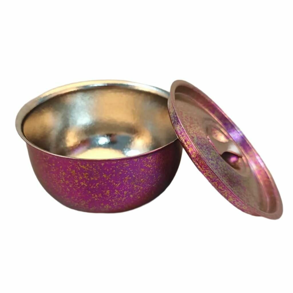 Премиальная металлическая суповая миска 600 мл с теплоизоляцией для холодной погоды, Фиолетовый