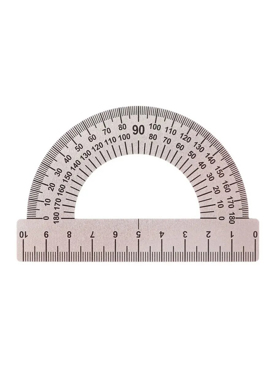 Металлический набор линеек и транспортир