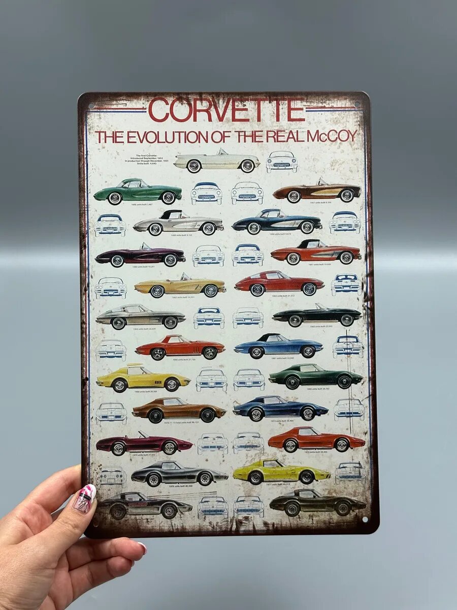 Табличка Авто металл интерьерная в гараж, в бар на стену 20х30см