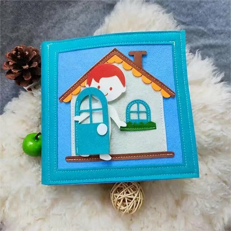 Эксклюзивная одевалка для девочек, набор из фетра на липучках для кукольного домика представлен мягкой развивающей книжкой