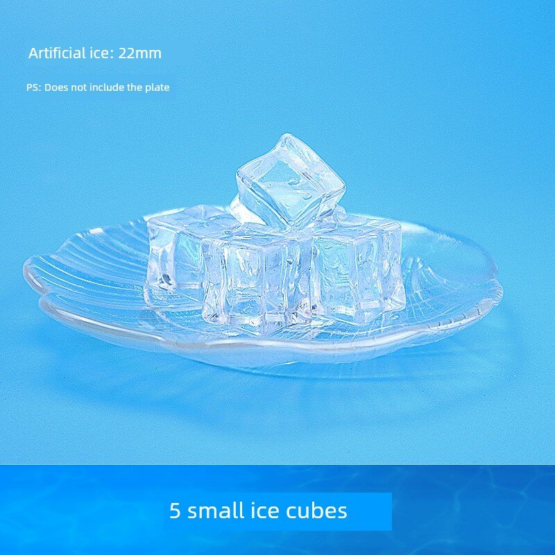 Прозрачные маленькие ледяные элементы для аквариума, примерно 5 штук, акриловые основные камни