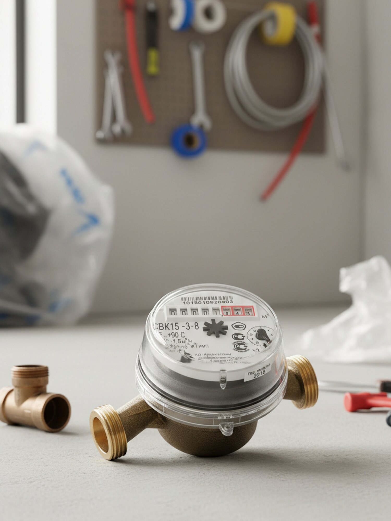 АПЗ Счетчик воды универсальный, без монтажного комплекта, 6 лет, СВК15-3-8 Арзамас