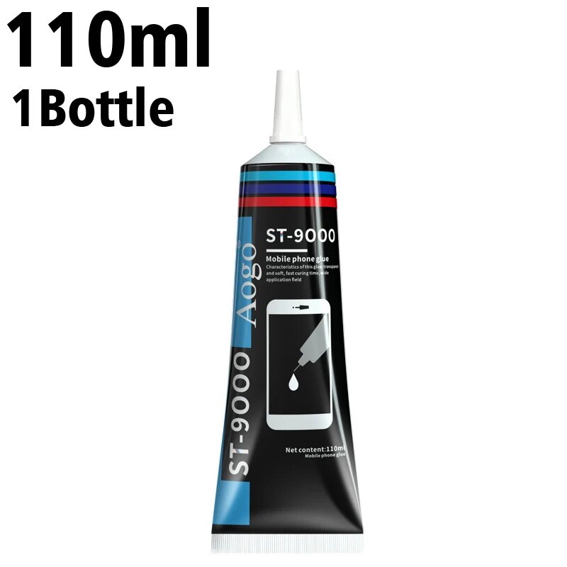 Клей ST9000 Черный Мягкий, T9000 Прозрачный Для Ремонта Экранов Компьютеров И Мобильных Телефонов, Антивибрационный, 15/50/11.
