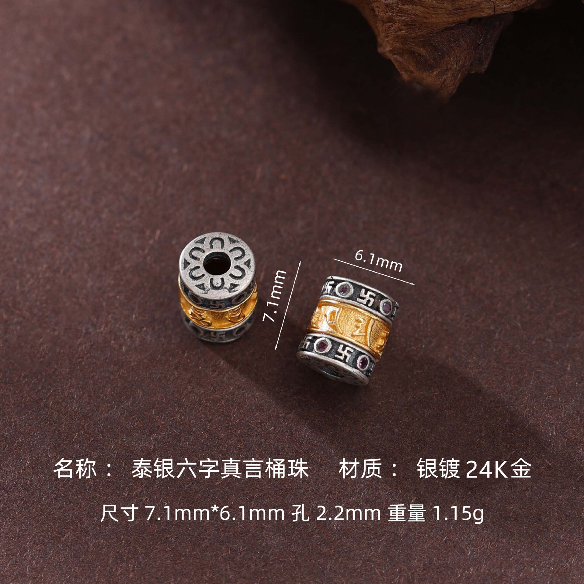 Бусины из серебра S925, белого золота, тайского серебра, тыквенные бусины, DIY, ручная работа, разделительные бусины, двойные замковые бусины, нанизанные бусины, серебряные белые диагональные бусины