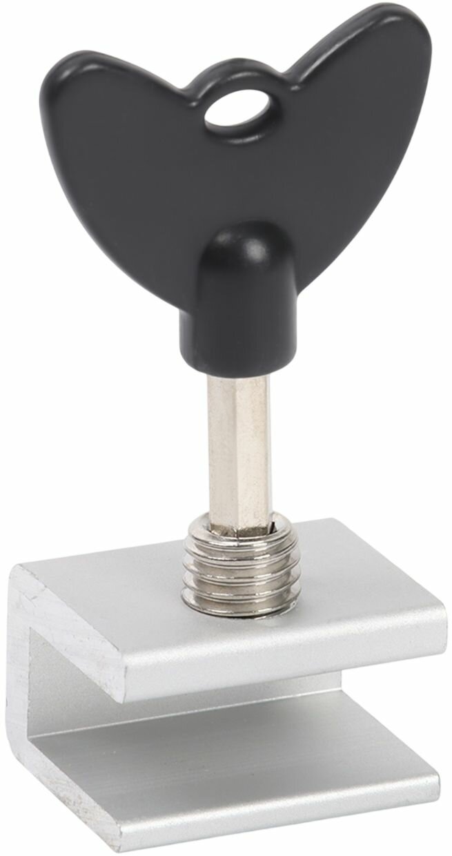 Блокиратор от детей "Ключик", 1 шт, под профиль 10 мм, замок-фиксатор для окон, раздвижных дверей и шкафа купе, ограничитель для безопасности малышей, без сверления