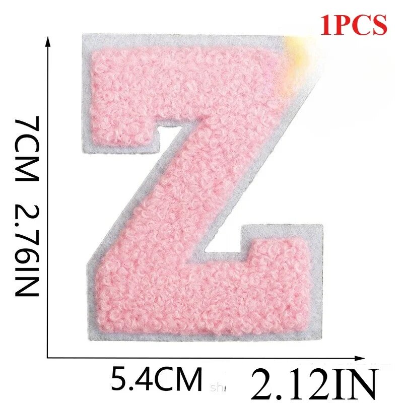 Вышитая наклейка на ткань, буква Z, 7x5.4 см, цвет Z