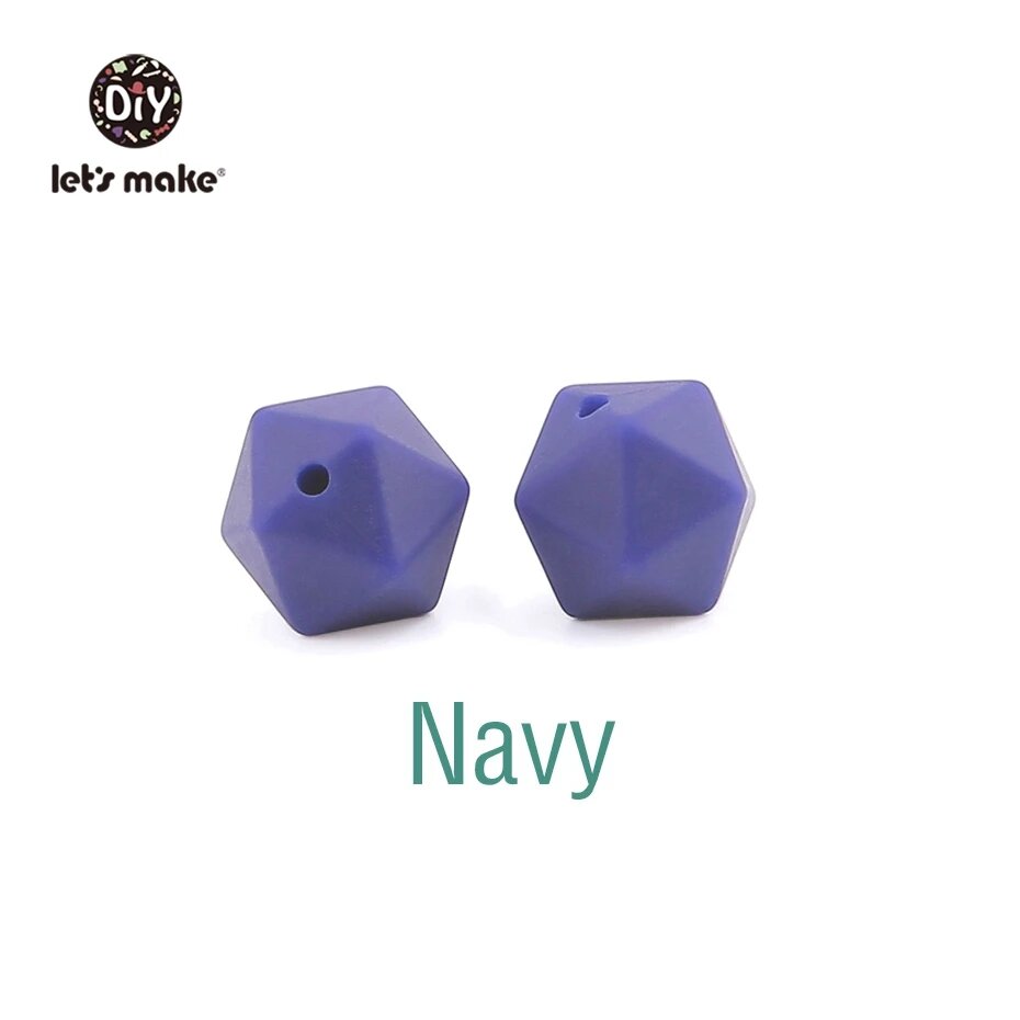 Силиконовые бусины Let's Make Navy для прорезывателя