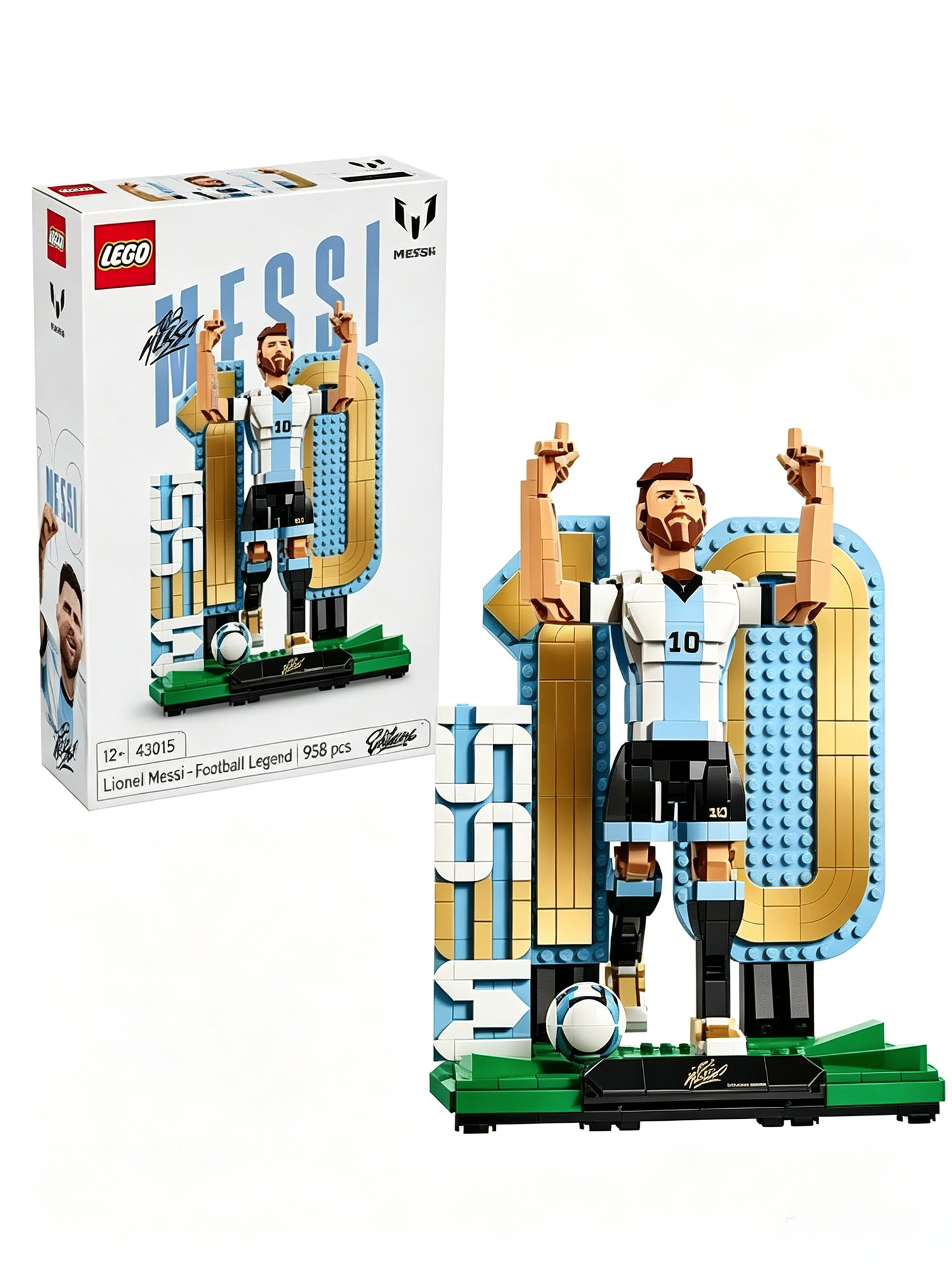 Конструктор LEGO Editions 43015 Лионель Месси — легенда футбола, 958 дет.