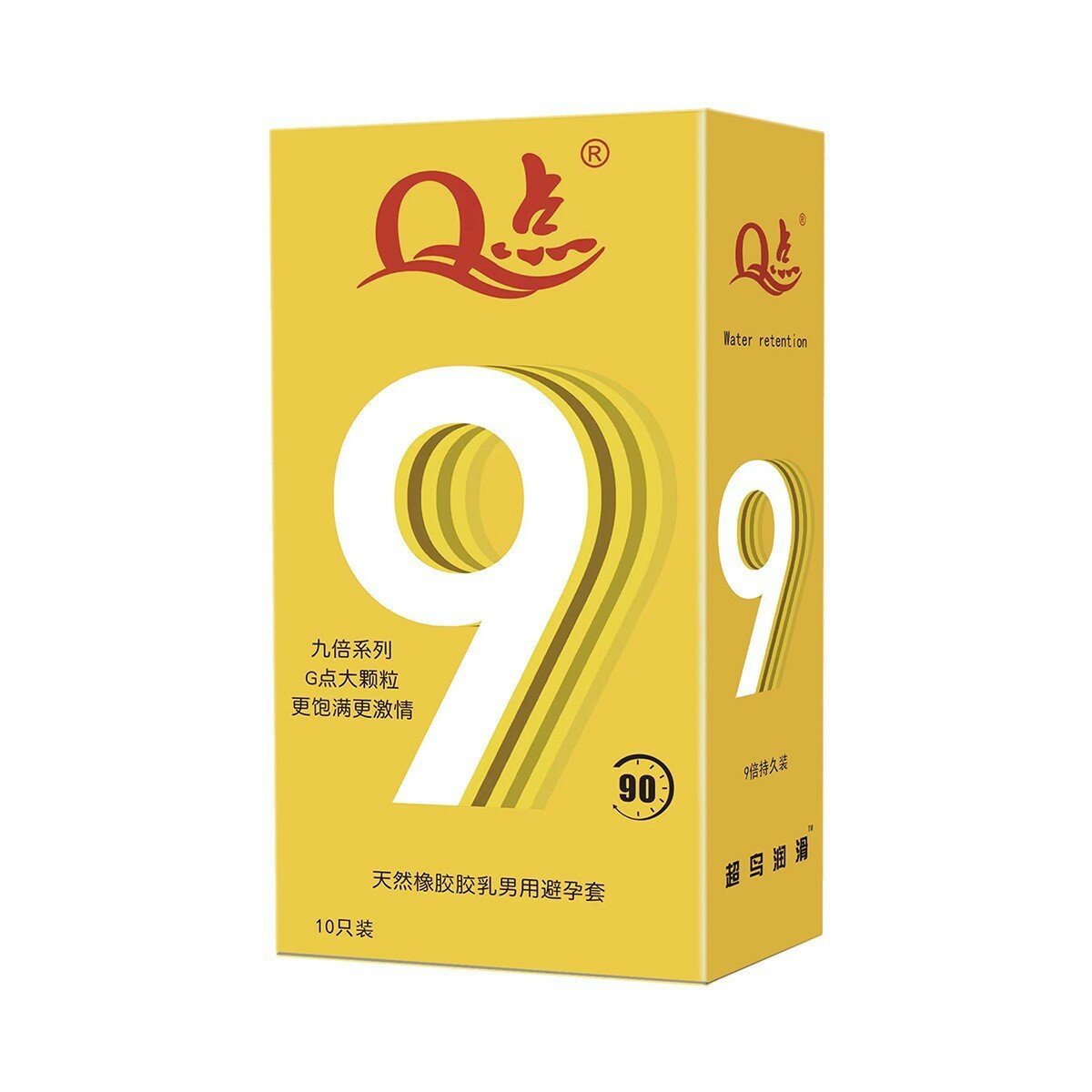 Презерватив с гиалуроновой кислотой, 9-кратная толщина, текстура с крупными частицами, 10 шт