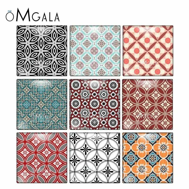 Стеклянные кабошоны OMGALA Mix 10 шт.
