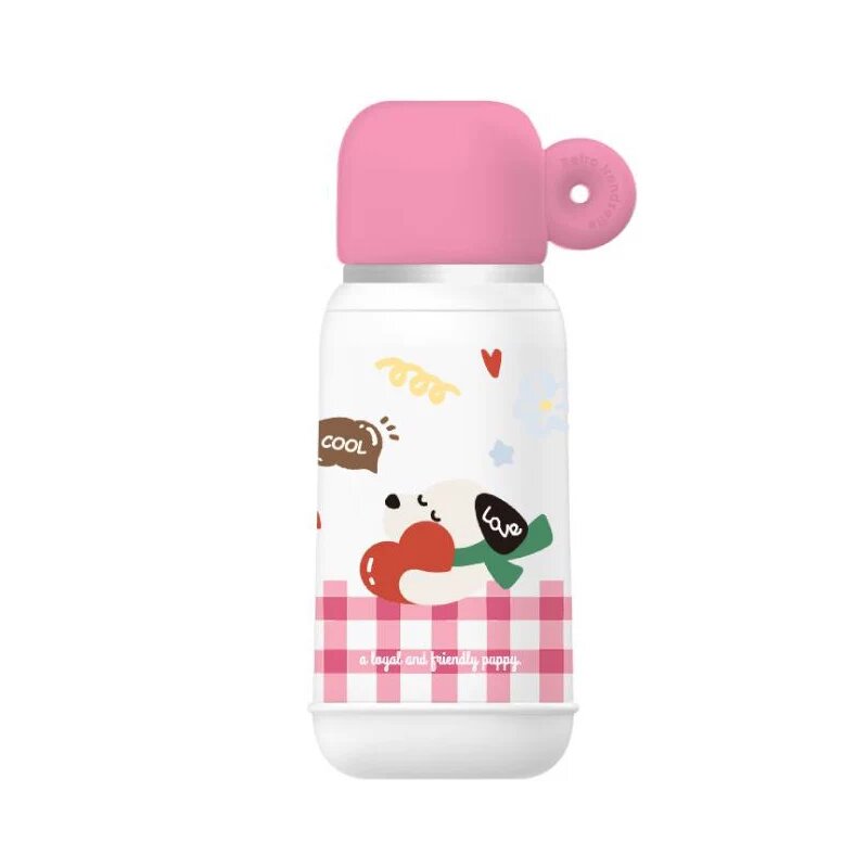 Термос-бутылка MINISO Play Series 304 в форме пули с ручкой, маленькая, для молока, для рабочего стола Идите поиграть с