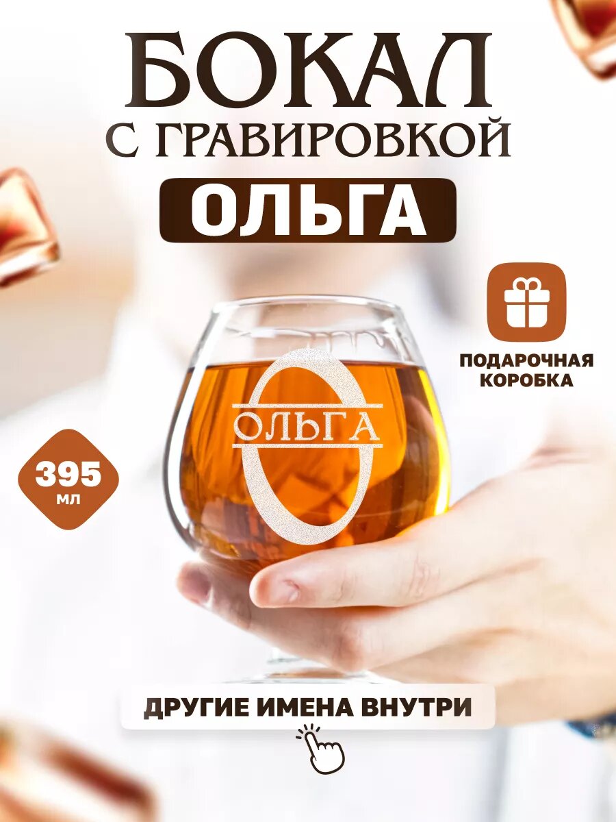 Бокал с надписью в подарок