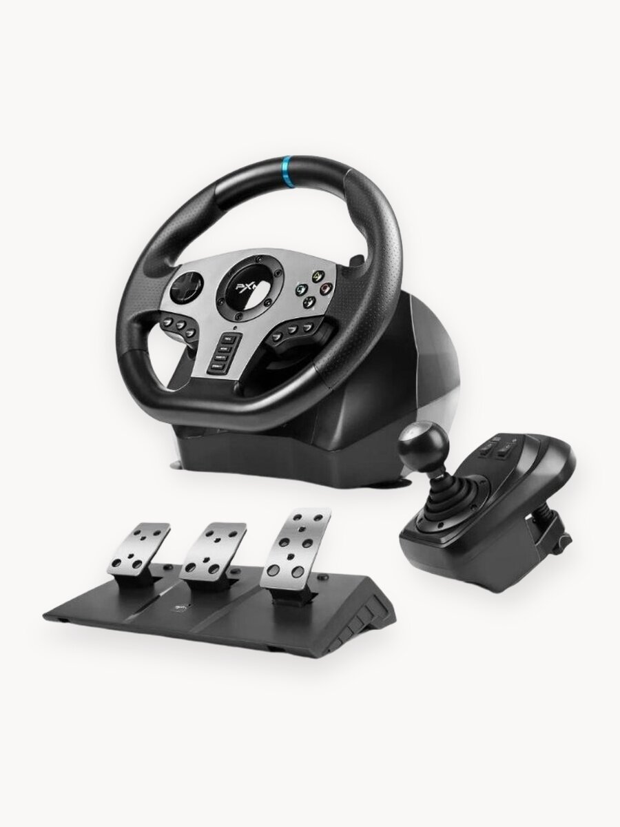 Игровой руль PXN V9 с педалями и КПП