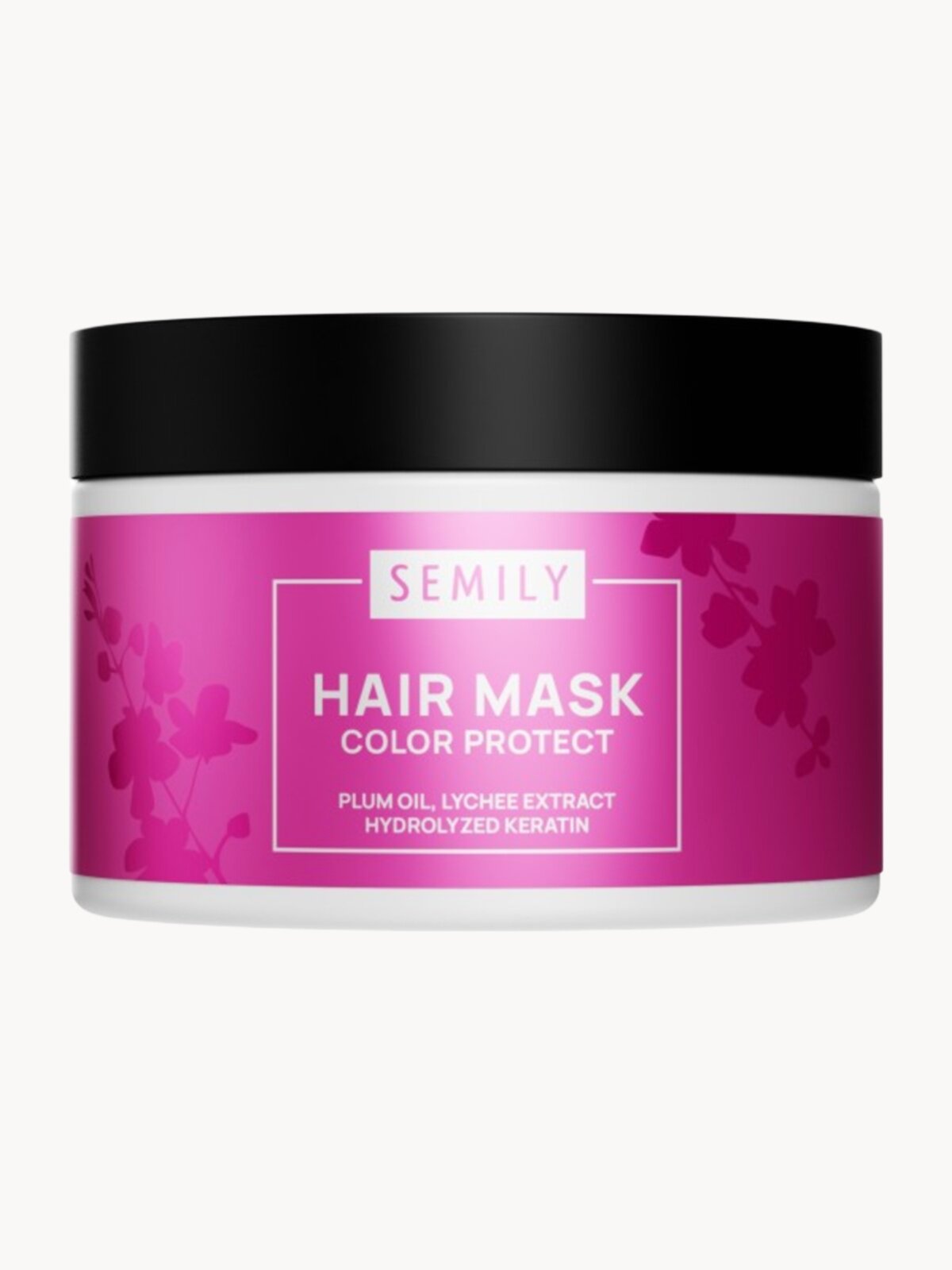Маска для окрашенных волос SEMILY, кератиновая, на основе масла сливы, для всех типов волос