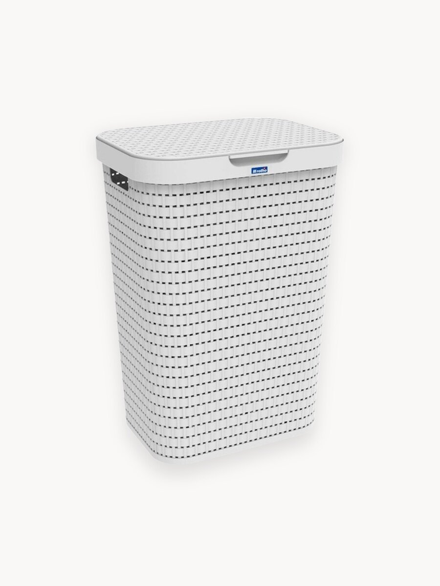 Корзина для белья Rotho Country с крышкой и ручками, 55 л (1032701100)