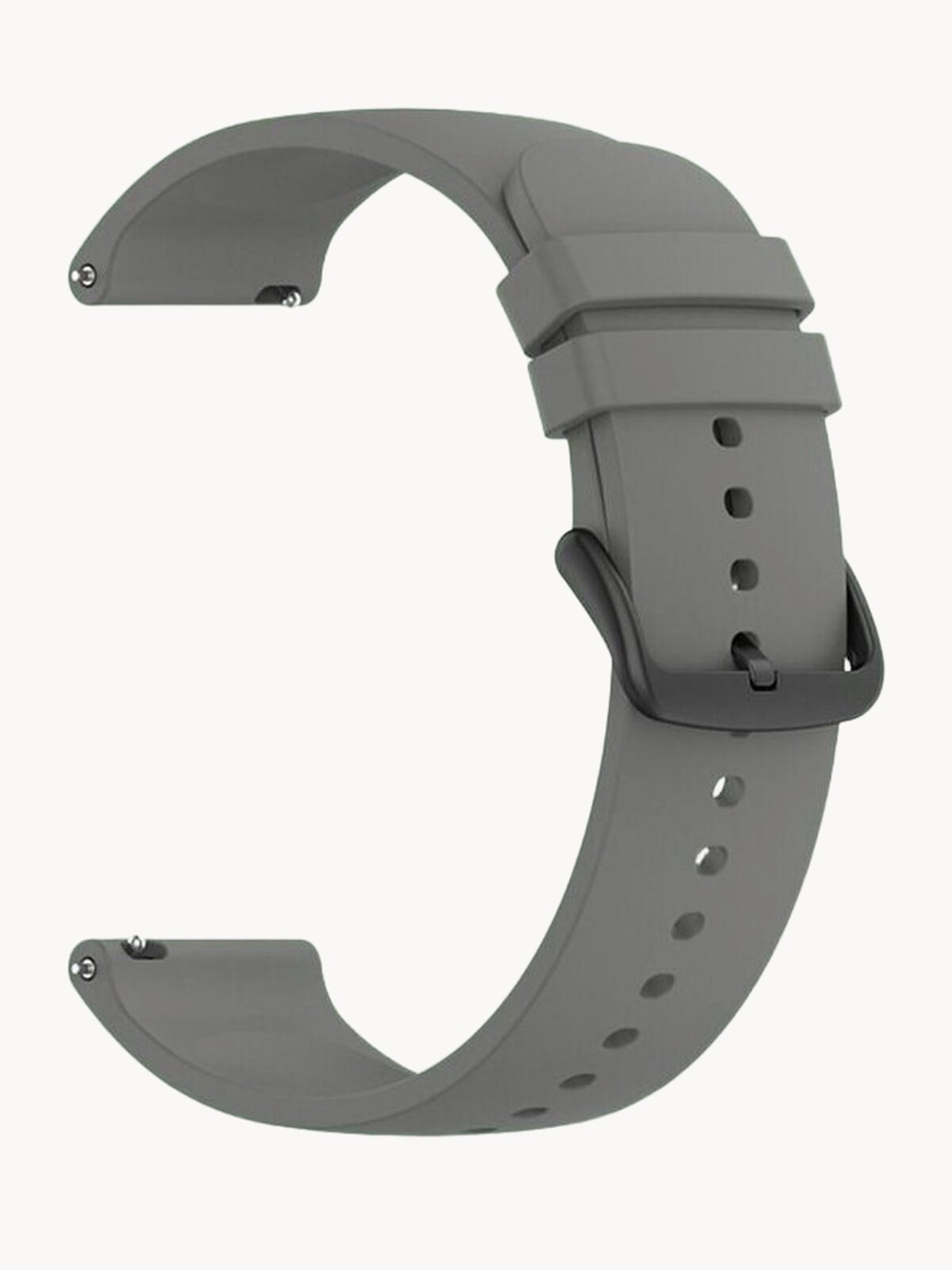 Универсальный силиконовый ремешок 20 мм для умных часов Samsung, Huawei, Honor, Amazfit. серый.