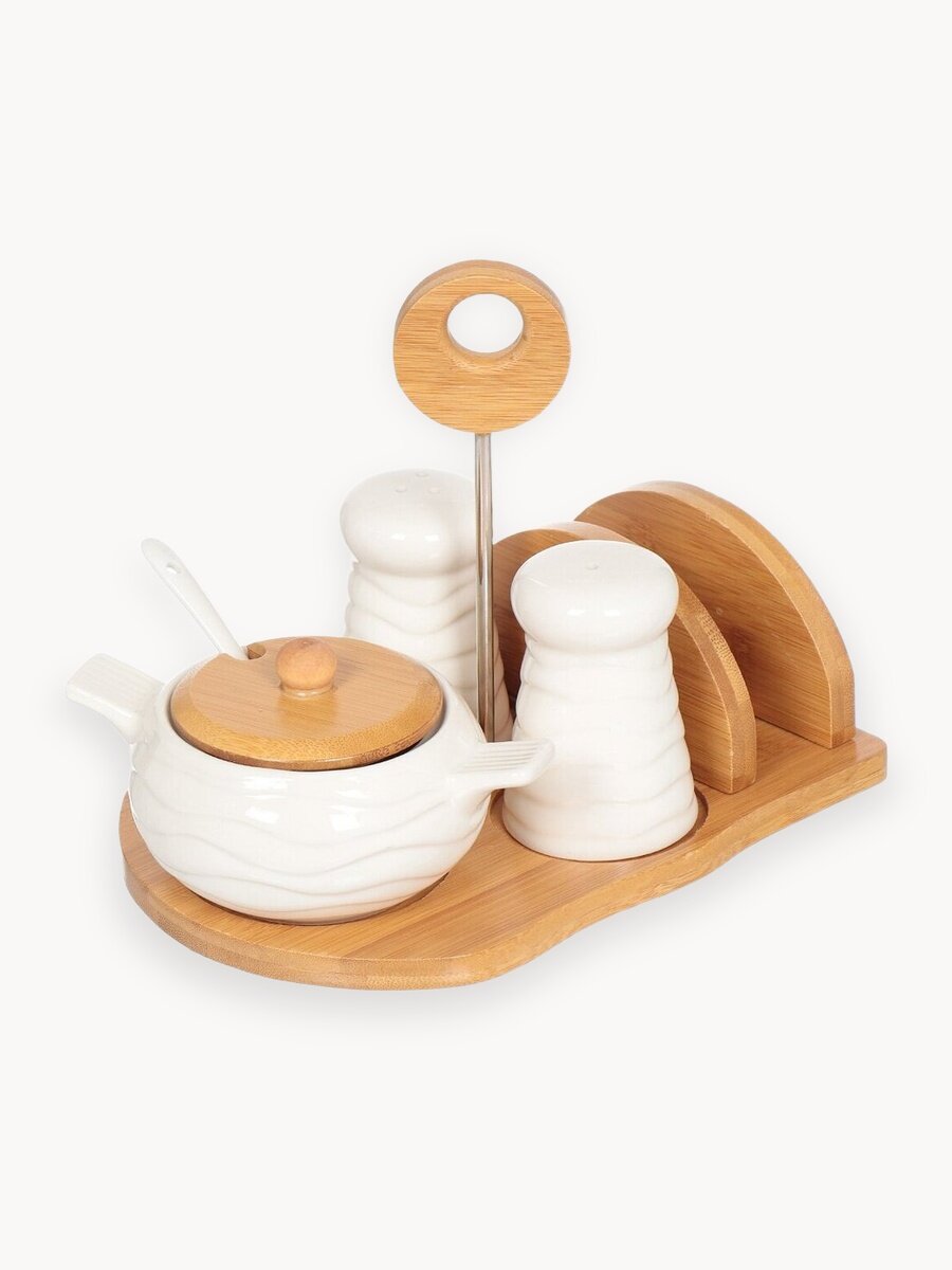 Набор емкостей для специй 3 шт, солонка, сахарница и перечница