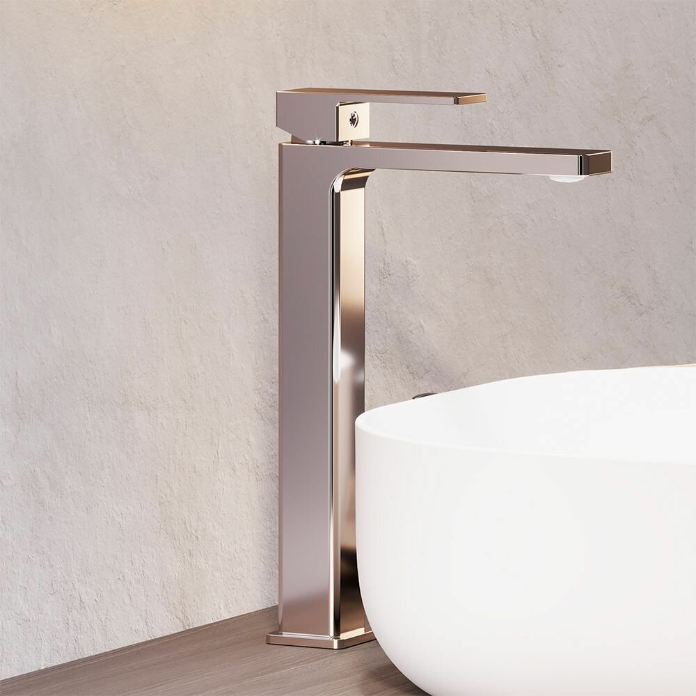 Смеситель для раковины Damixa Elara, высокий излив, хромированное покрытие